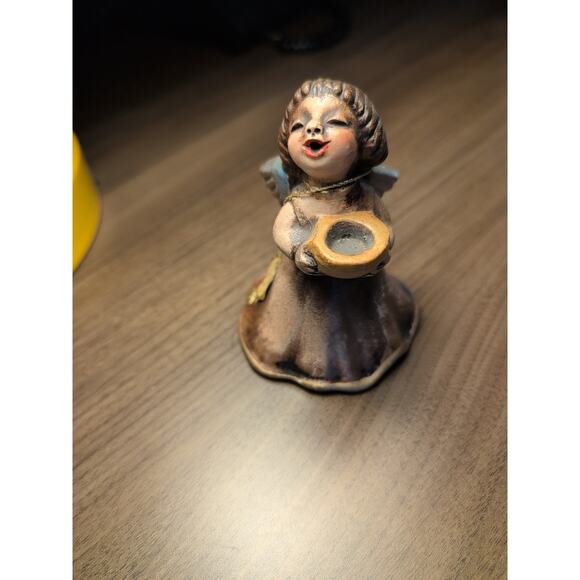 Accents | Vintage Bozner Thun Italy Pottery Singing Angel Candleholder ...